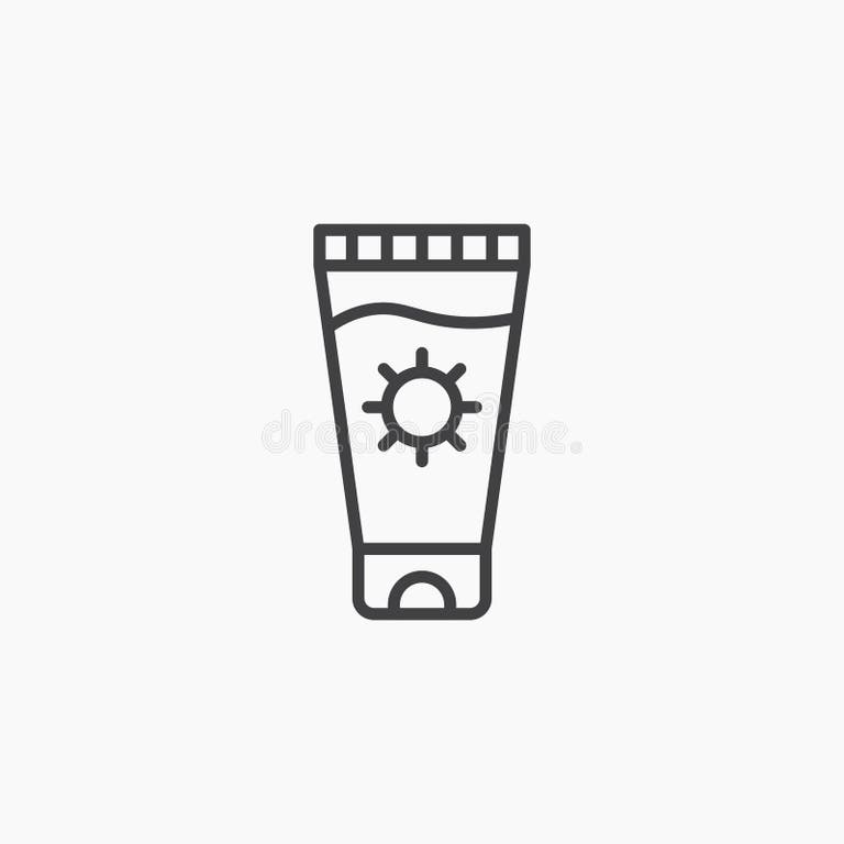 Sun cream icon vector stock vector. Illustration of skin - 348312844