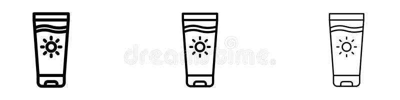 Sun cream icon vector stock vector. Illustration of sign - 348391145