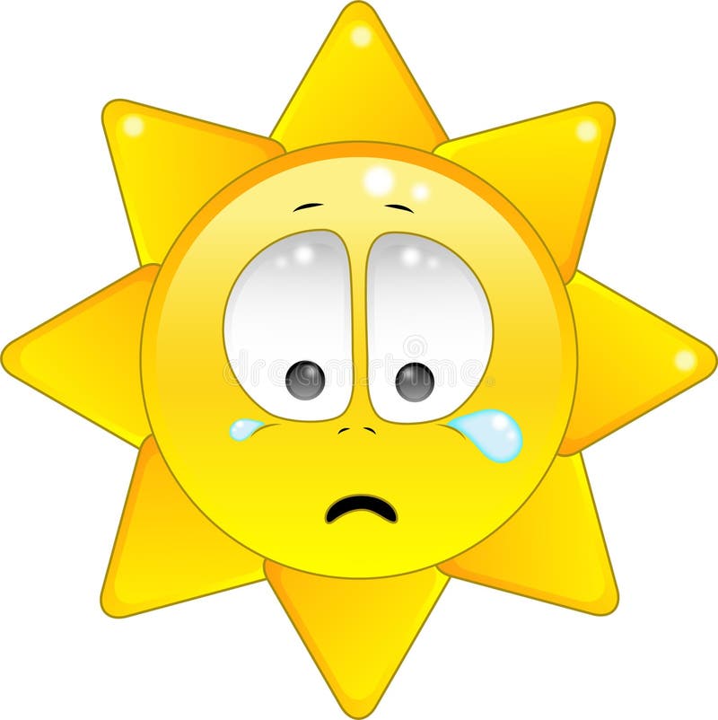 The sun is crying stock vector. Illustration of grief - 7167502
