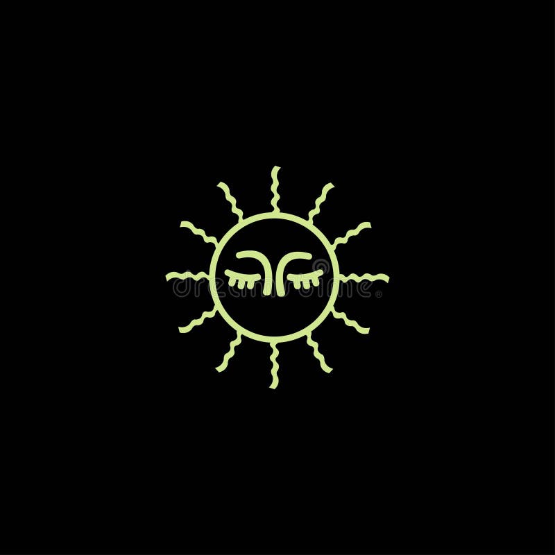 Sun crying stock icon logo stock vector. Illustration of humor - 344159246