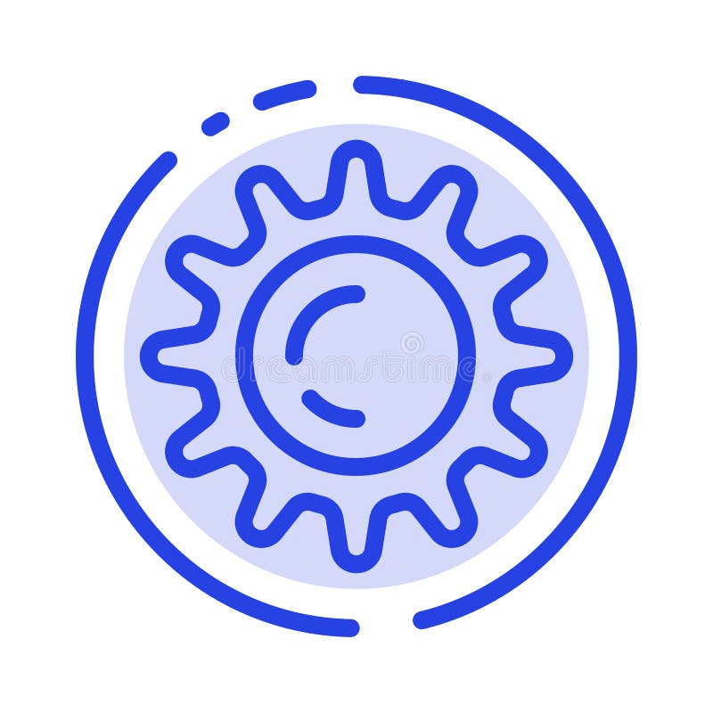 Sun, Day, Light Blue Dotted Line Line Icon Stock Vector - Illustration ...