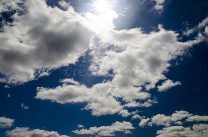 Sun in the deep blue sky stock image. Image of outdoor - 96619141