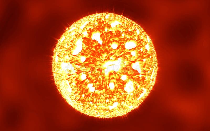 The sun in the deep space stock illustration. Illustration of rays ...