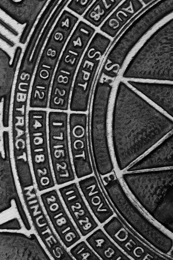 Sundial close up stock image. Image of chronometer, sundial - 245861