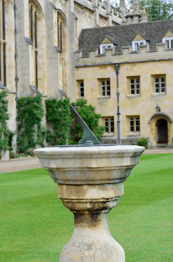Sun Dial with Building in Background Stock Image - Image of ...