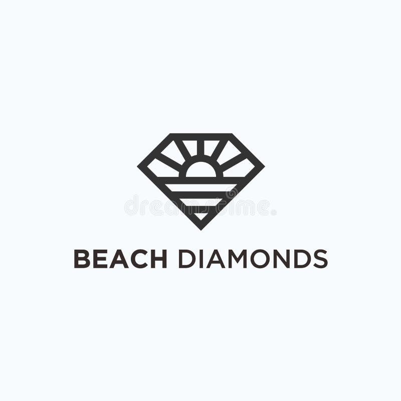 Sun Diamond Logo Design Vector Illustration Stock Vector - Illustration ...