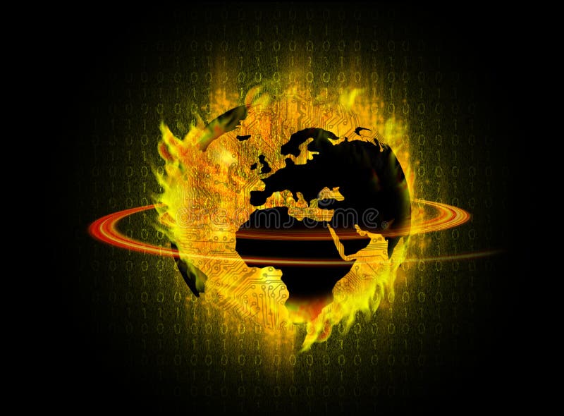 Sun Digital World stock image. Image of orange, main - 44464529