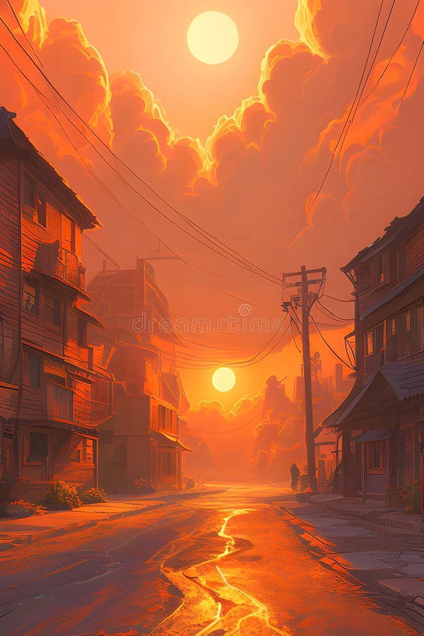 Sun Dips Lower the Sky Transitions into a Breath Taking Stock ...