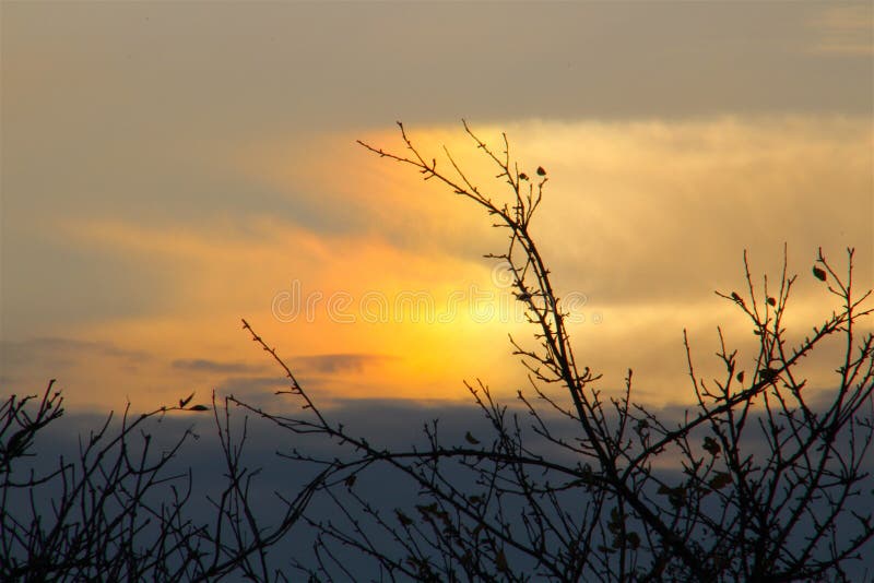 The Sun Disappears in the Last Light of Day Stock Photo - Image of ...