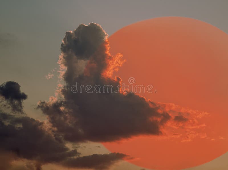 Sun disc stock photo. Image of orange, cloud, sunrise - 53383256