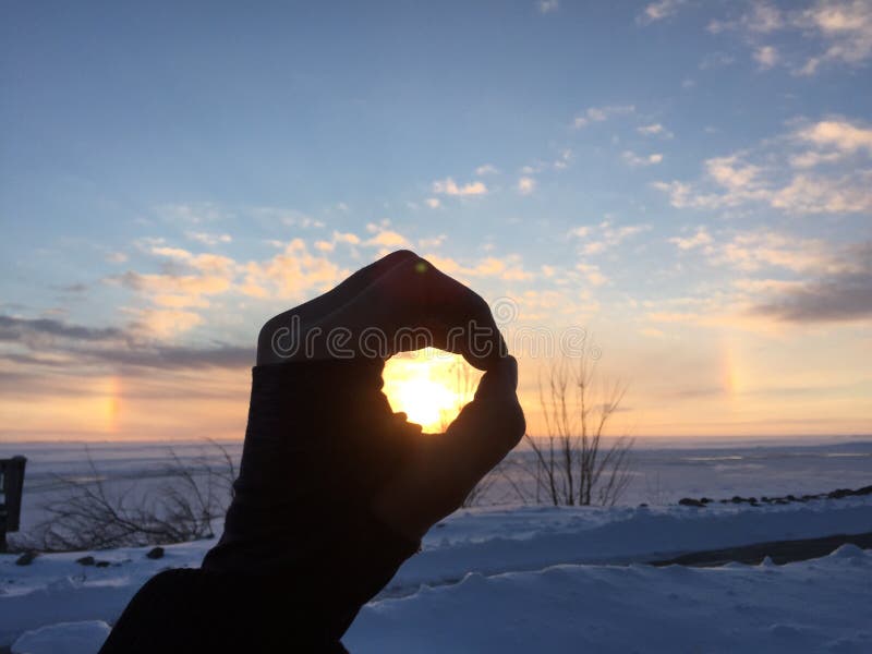 Sun Dog stock image. Image of pretty, winter, sunrise - 50189227