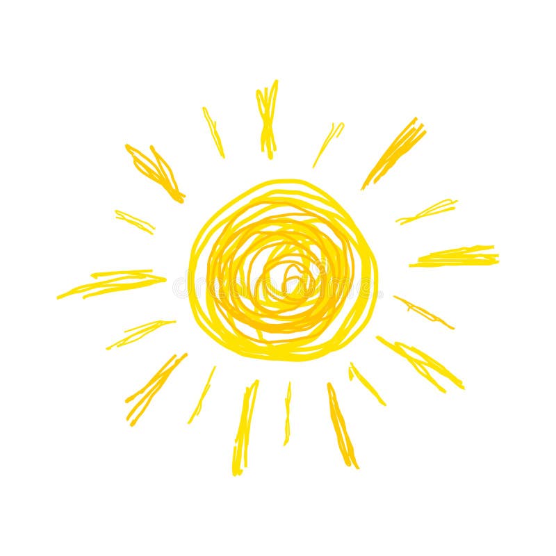 Sun doodle illustration stock vector. Illustration of creative - 78942710