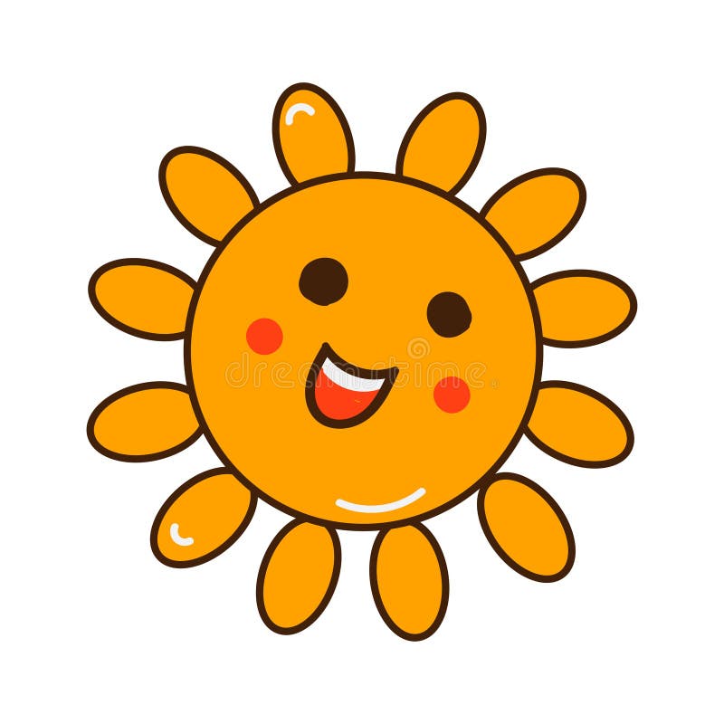 Sun Doodle Summer Sun Design Element Stock Vector - Illustration of ...