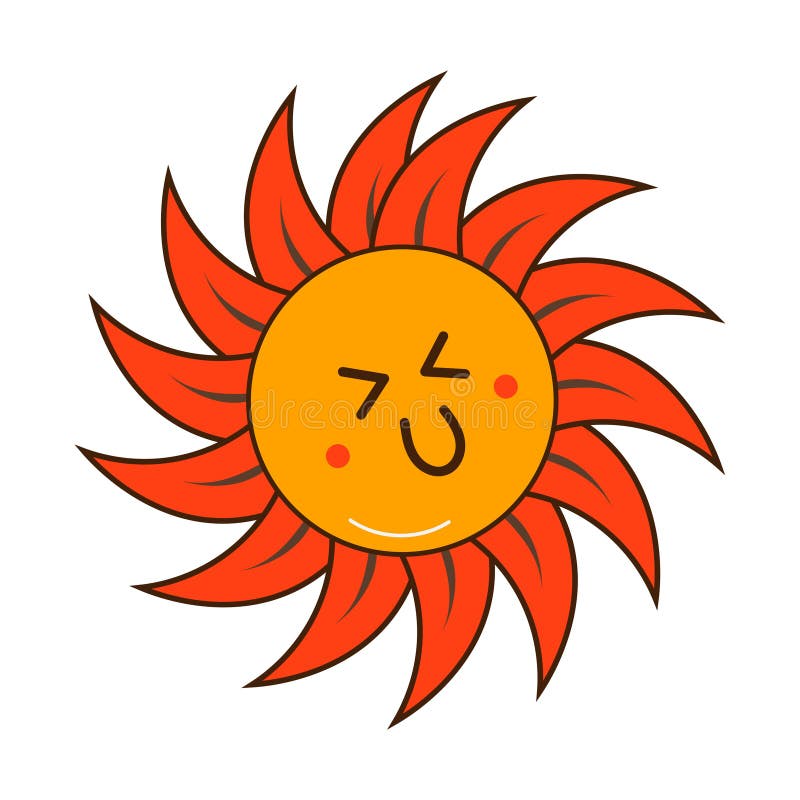 Sun Doodle Summer Sun Design Element Stock Vector - Illustration of ...