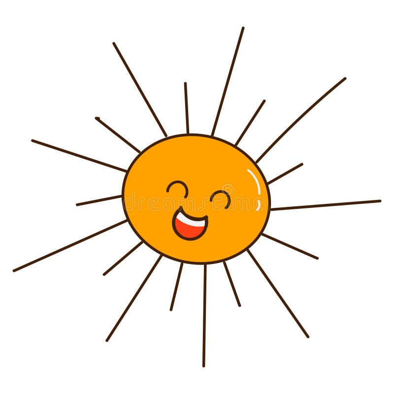 Sun Doodle Summer Sun Design Element Stock Vector - Illustration of ...