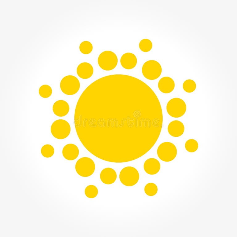 Sun dots icon stock vector. Illustration of symbol, sunbeam - 140661750