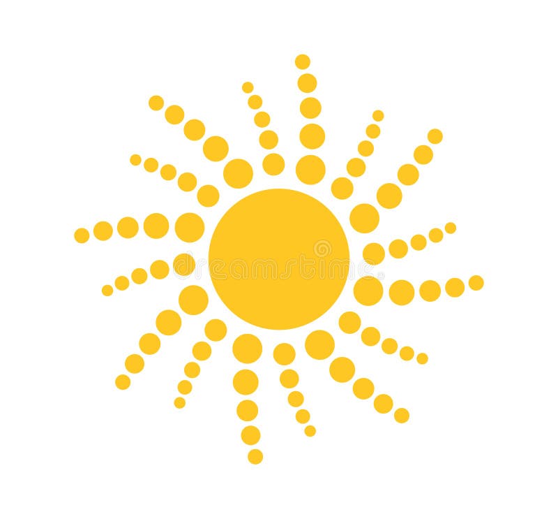 Sun dots icon stock vector. Illustration of symbolic - 149624421