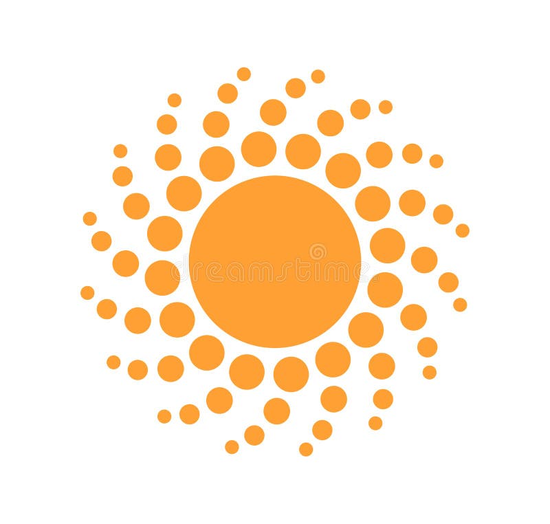 Sun dots icon stock vector. Illustration of sunshine - 137322125