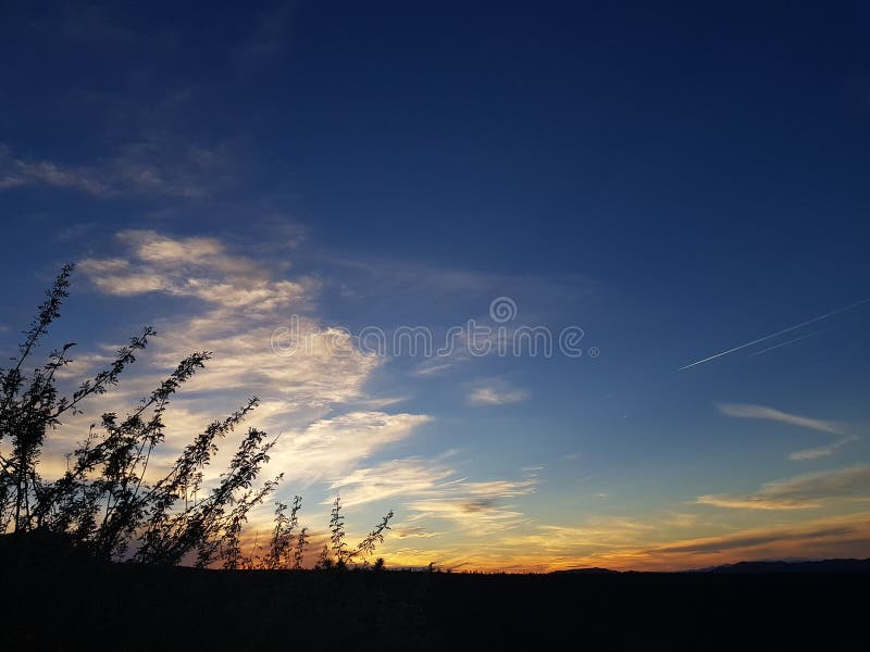 Sun Down, Arizona Beautiful Bright Sky Stock Image - Image of bright ...