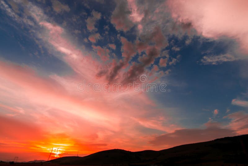 Sun down stock photo. Image of orange, sunset, vacation - 85122818