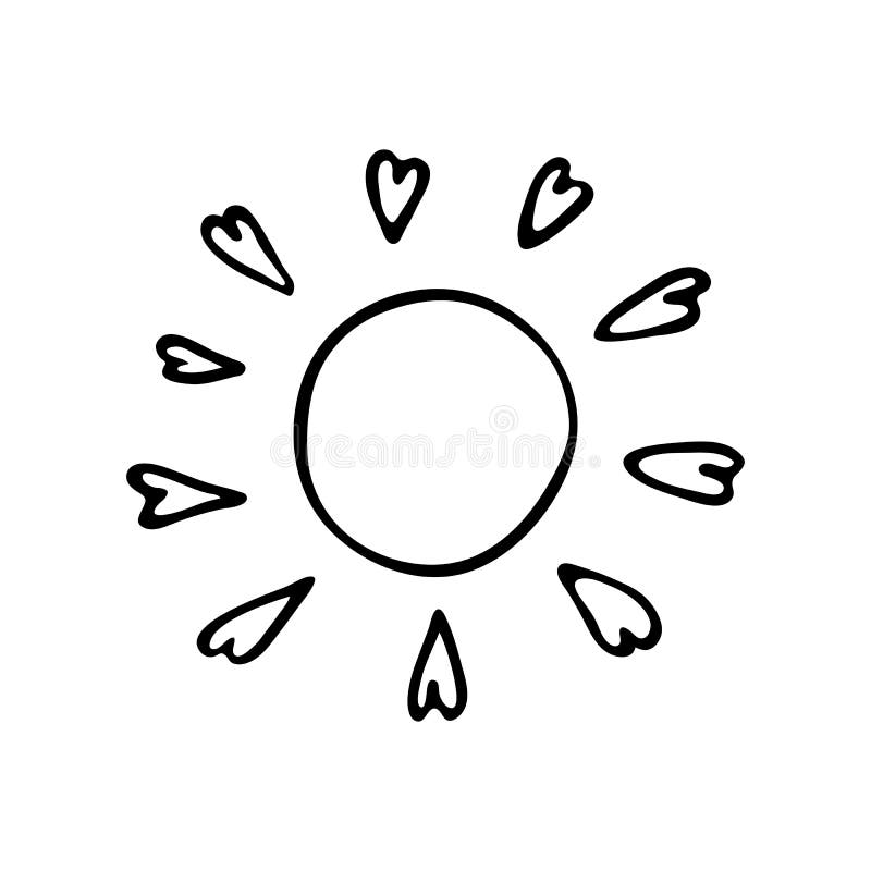 Black White Sun Rays Drawing Vector Stock Illustrations – 994 Black ...