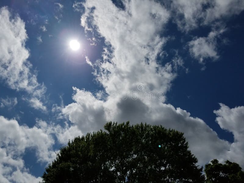Sun Dreams of Clouds stock image. Image of clouds, trees - 152565807