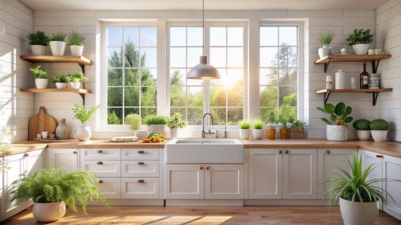 A Sun-Drenched Culinary Oasis: Modern Kitchen Design with White ...