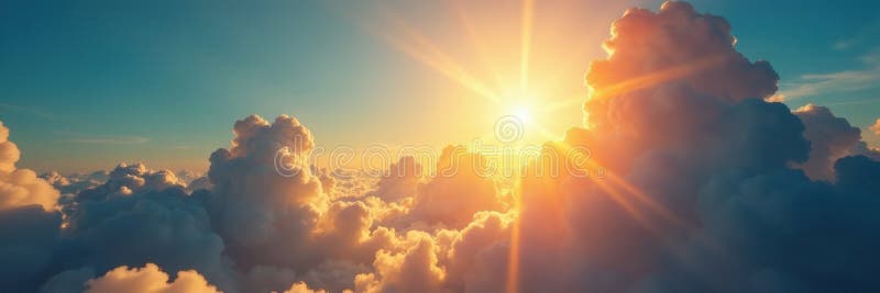 Sun Drenched Cumulus Clouds, Shimmering Heat Haze, Bright, Heat Stock ...