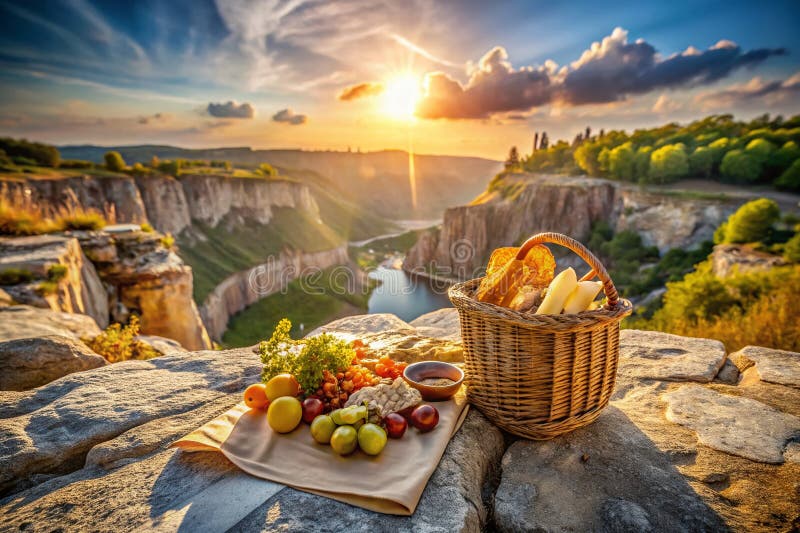 A Rustic Picnic Lunch by Limestone Cliffs a Delicious Quarry Escape ...