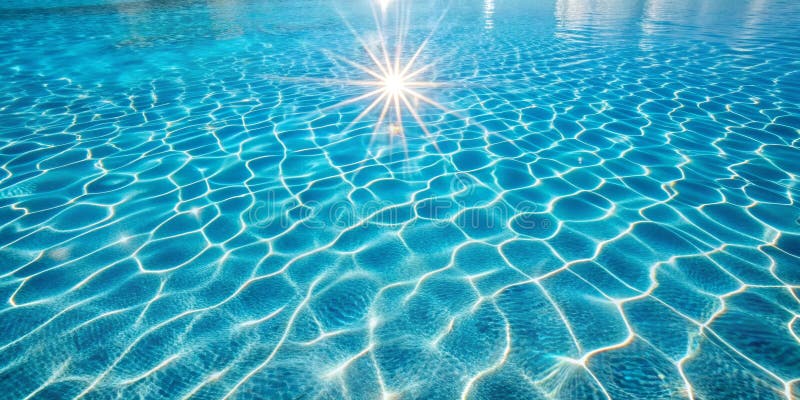 Sun-Drenched Ripples in a Crystal-Clear Pool, Pool Water, Ripples ...