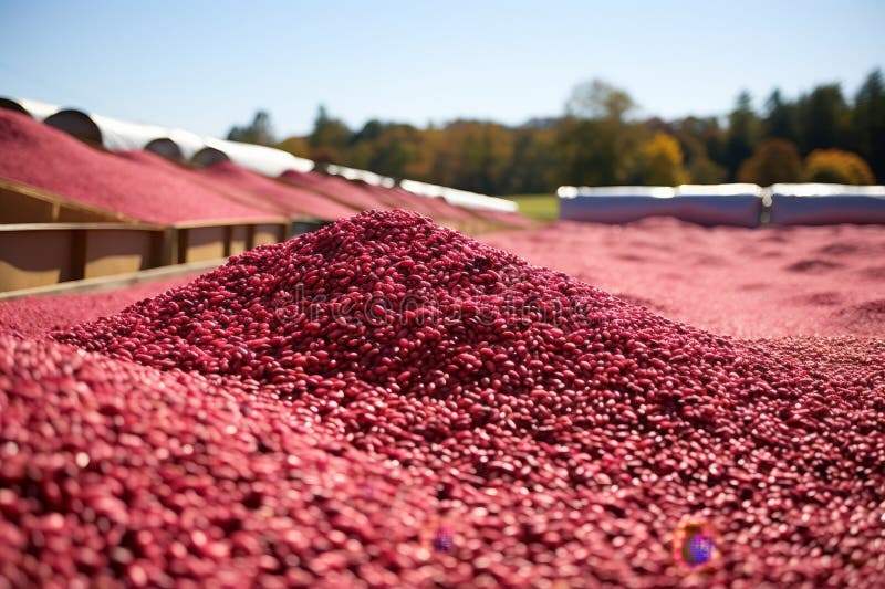 Sun Dried Coffee Berries the Process of Separating Pulp from Beans for ...