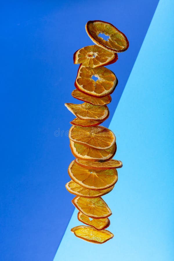 Sun-dried Dried Lemon Close Up on Colored Background Stock Photo ...
