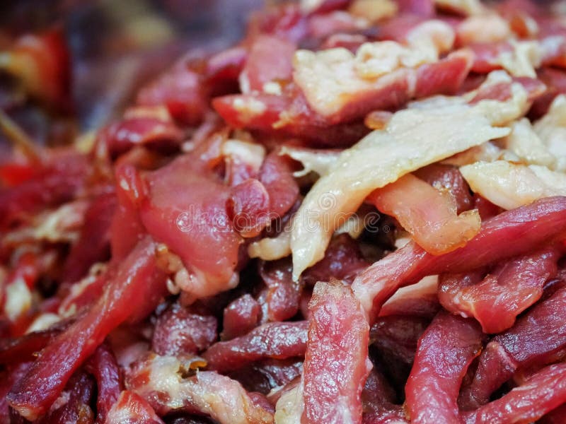 Sun-dried Pork. Colorful and Delicious Stock Photo - Image of cuisine ...