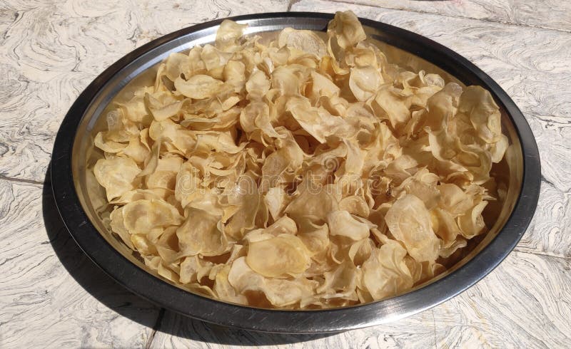 Sun dried potato chips stock image. Image of icing, meal - 278812567