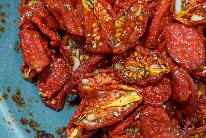 Sun-dried tomatoes stock photo. Image of ingredients - 100780532