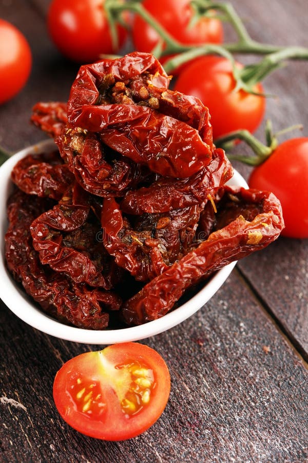 Sun Dried Tomatoes. Tomato Halves Sun-dried. Stock Photo - Image of ...
