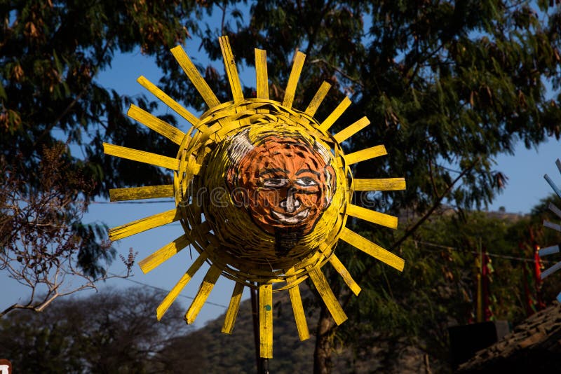 Sun... stock photo. Image of vibrant, sticks, work, decorative - 49286832