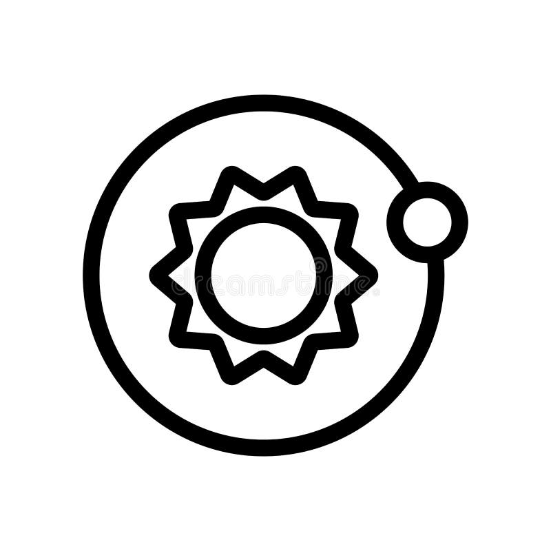 Sun and Earth Icon Vector. Isolated Contour Symbol Illustration Stock ...