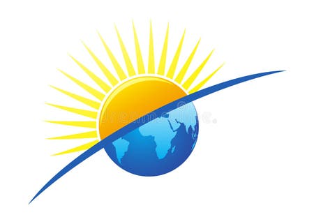 Sun and earth logo stock vector. Illustration of atmosphere - 23777247