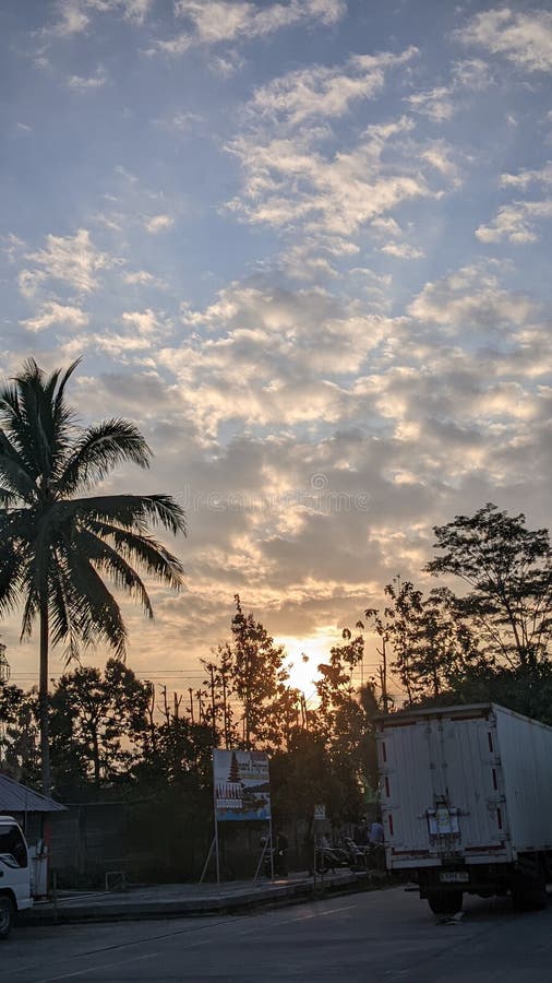 The Sun from the East Begin To Rise To the West Stock Photo - Image of ...