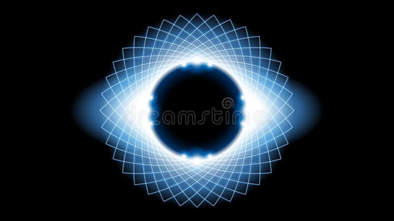 Sun Eclipse Color Blue Fire Dark Background Vector Moon Style Space ...