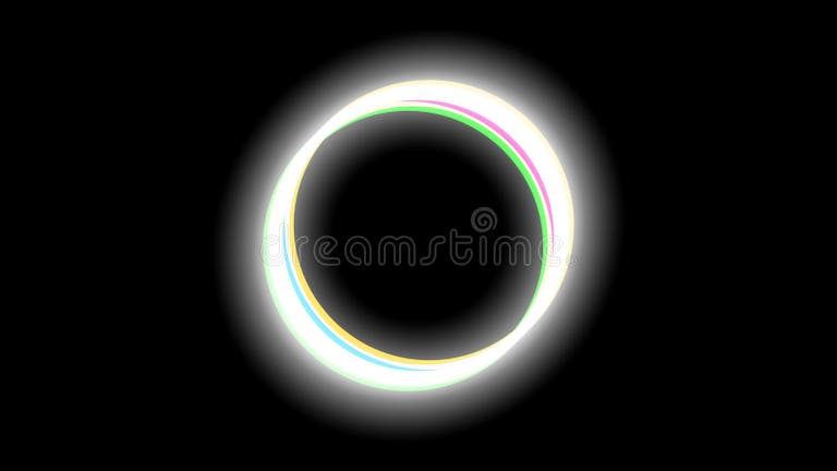 Sun Eclipse Color Fire Dark Background Vector Moon Design Style Space ...