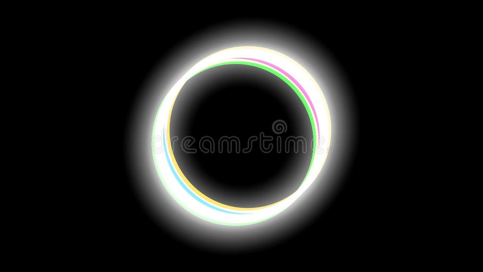 Sun Eclipse Color Fire Dark Background Vector Moon Design Style Space ...