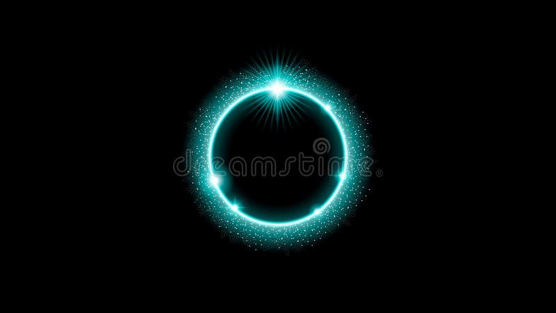 Sun Eclipse Color Fire Dark Background Vector Moon Style Space Science ...