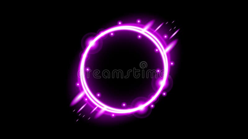Sun Eclipse Purple Color Fire Dark Background Vector Moon Design Style ...
