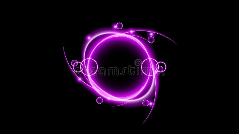 Sun Eclipse Purple Color Fire Dark Background Vector Moon Design Style ...