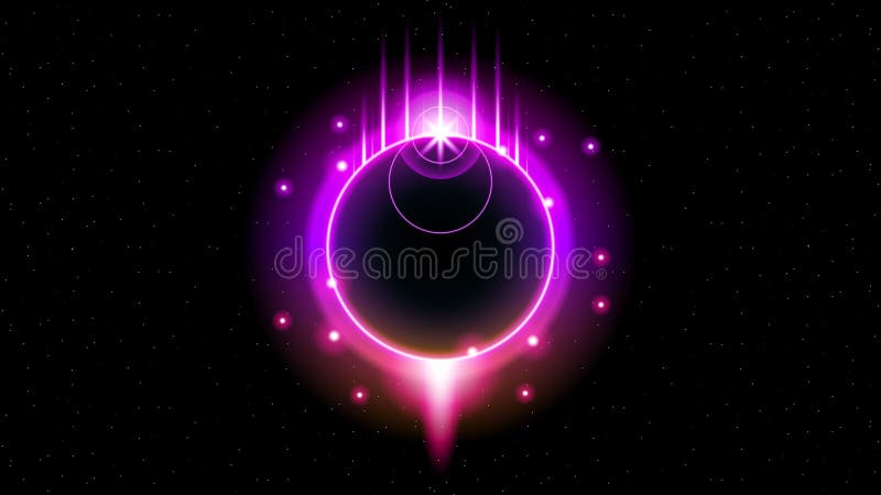 Sun Eclipse Color Red and Purple Fire Dark Background Vector Moon Style ...