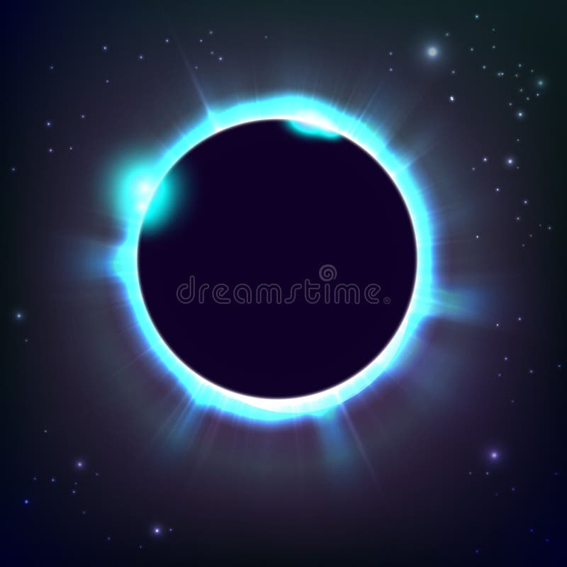 Sun Eclipse Cosmic Vector Illustration Stock Vector - Illustration of ...