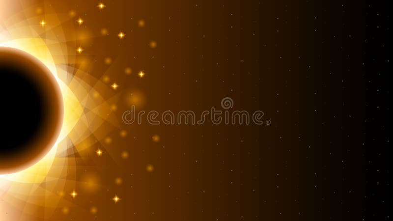 Sun Eclipse Fire Dark Background Vector Moon Design Space Science Glow ...
