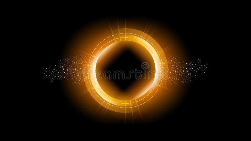 Sun Eclipse Fire Dark Background Vector Moon Design Space Science Glow ...